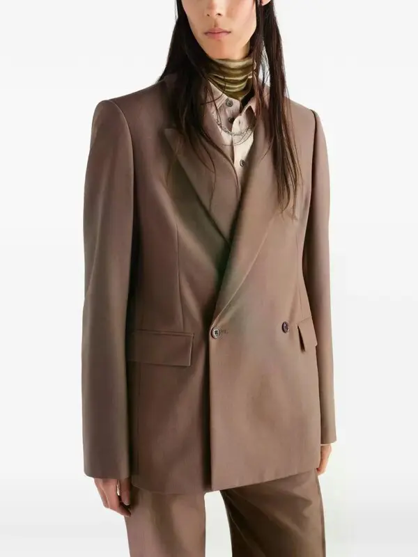 LEMAIRE Double-breasted Tailored Jacket In Tropical Wool Blend