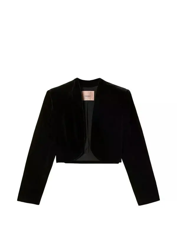 TWINSET Velvet Spencer Jacket - Black