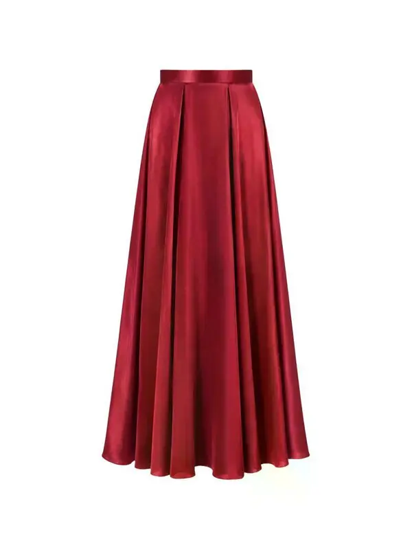 TEMPERLEY LONDON Amerie Satin Maxi Skirt - Red