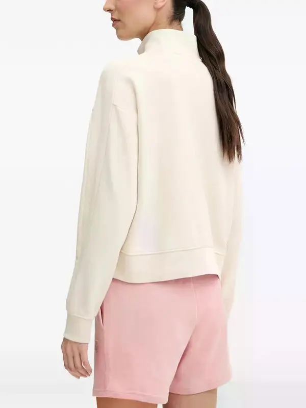 PUMA Class Logo-embroidered Half-zip Sweatshirt - Neutrals