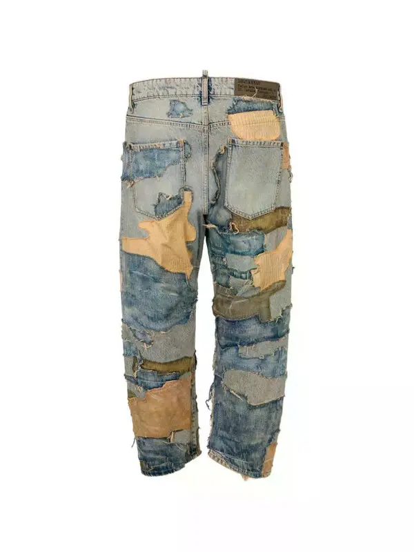 Dsquared2 Camouflage Monogram Bow-leg Jeans