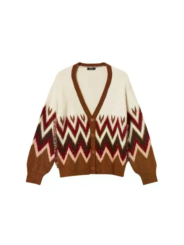 TWINSET Jacquard Cardigan With Sequins - Neutrals