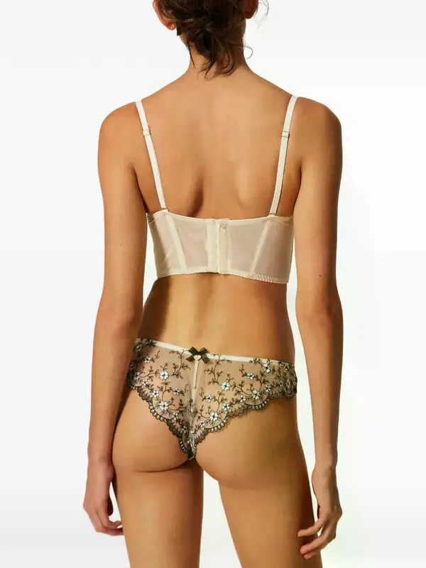 TWINSET Embroidered Tulle Bustier