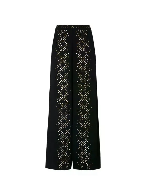 TEMPERLEY LONDON Oberon Stud-embellished Palazzo Pants - Black