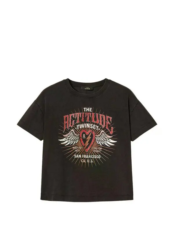 TWINSET Regular T-shirt With Print - Black