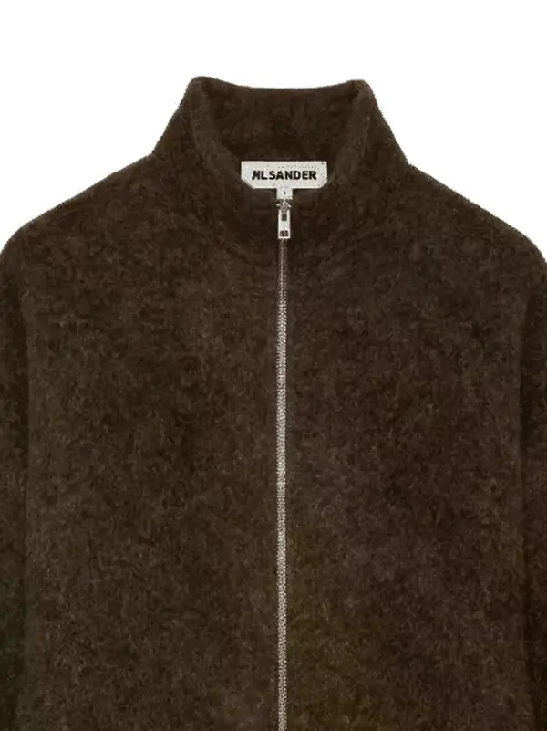 JIL SANDER Zip-up Fleece Jacket - Brown