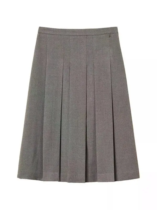 TWINSET Flannel Midi Skirt - Grey