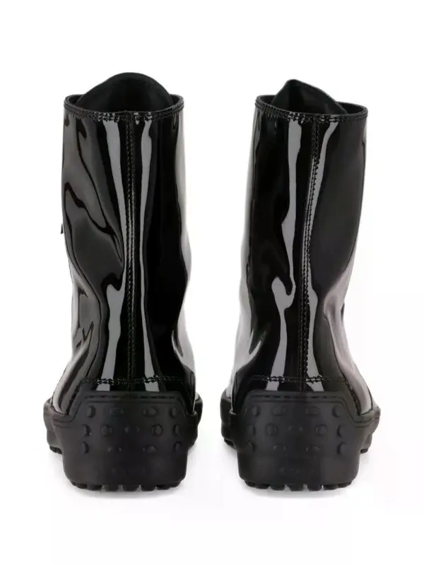 TOD'S Patent-finish Lace-up Boots