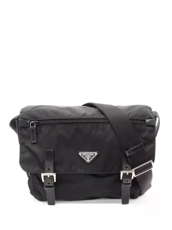Prada 2000s Vela Buckle Messenger Bag