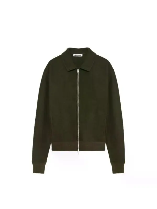 JIL SANDER Zip-up Collared Jacket - Green