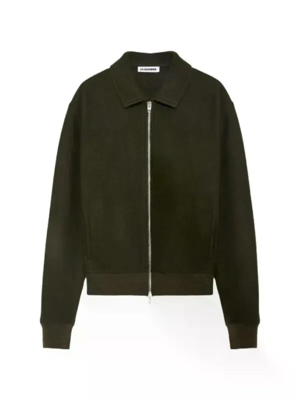 JIL SANDER Zip-up Collared Jacket - Green