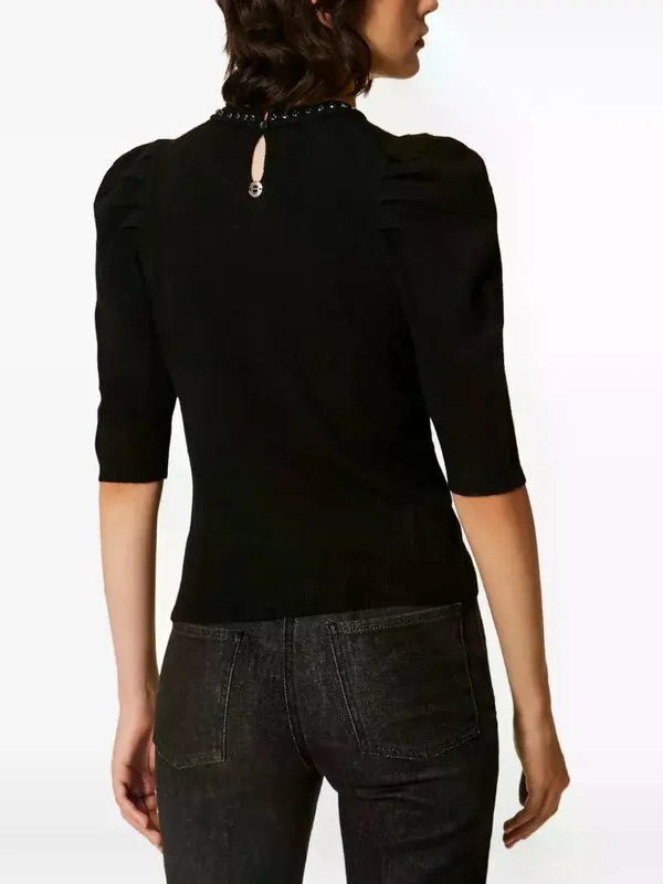 TWINSET Recycled Yarn Jumper With Rhinestones