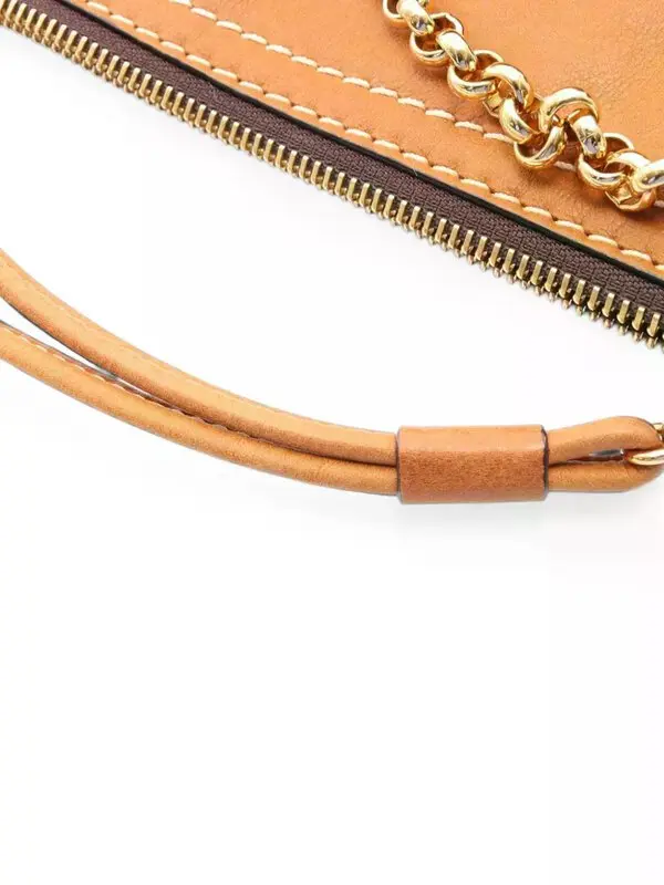 Loewe Leather Shoulder Bag With Chain Strap