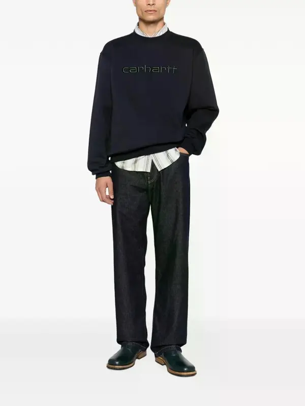 Carhartt Work In Progress Logo Embroidered Crewneck Sweater