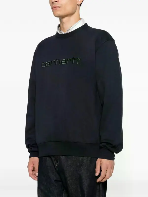 Carhartt Work In Progress Logo Embroidered Crewneck Sweater