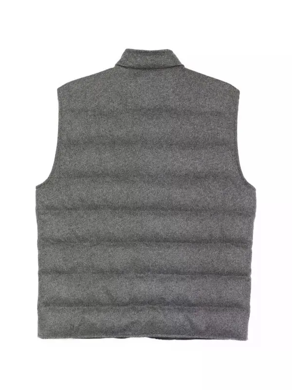Eleventy Reversible Quilted Gilet - Grey