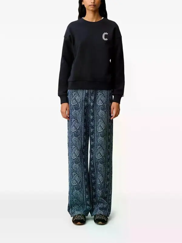 Claudie Pierlot Organic Cotton Embroidered Sweatshirt