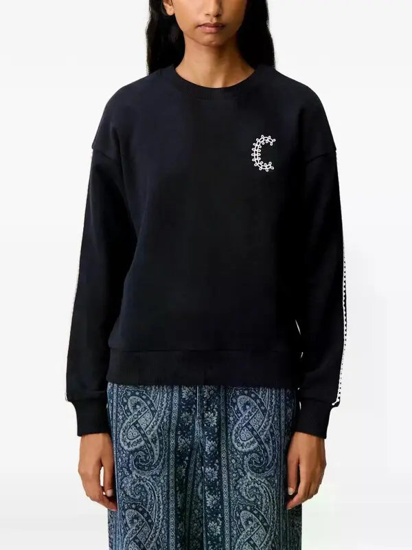 Claudie Pierlot Organic Cotton Embroidered Sweatshirt