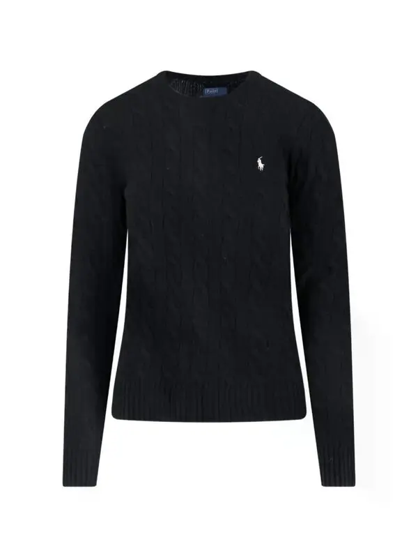 Polo Ralph Lauren Pony Motif Cable-knit Crewneck Sweater
