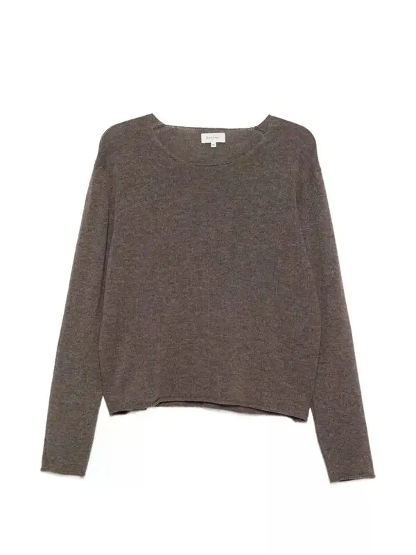 SECOND / LAYER Weezur Raw-edge Sweater - Brown