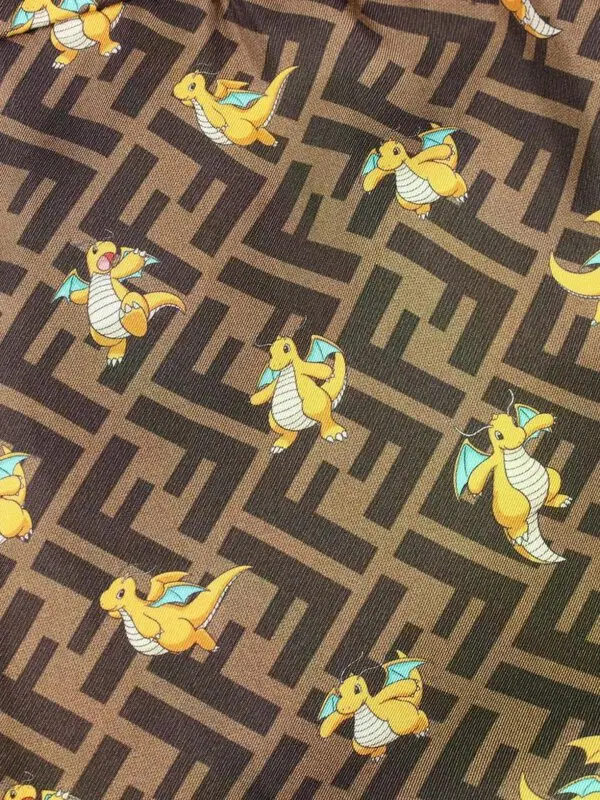 Fendi X Fragment & Pokémon Dragonite Zucca Monogram Trousers