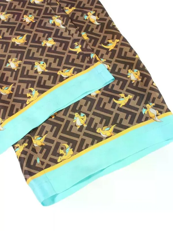 Fendi X Fragment & Pokémon Dragonite Zucca Monogram Trousers