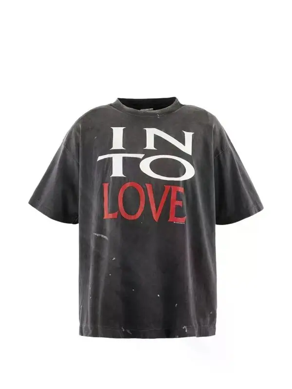 SAINT MXXXXXX Graphic-print T-shirt - Black