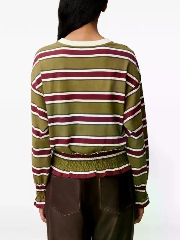 Claudie Pierlot Striped Smocked T-shirt
