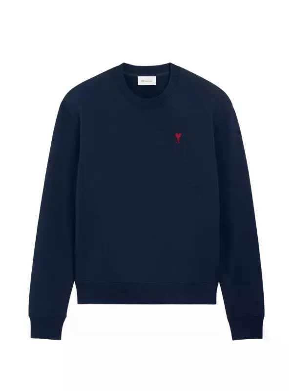 AMI Paris Cotton Sweatshirt With De Coeur
