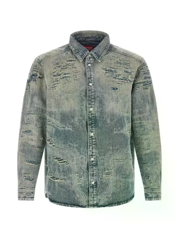 DIESEL® D-simply Distressed Denim Shirt