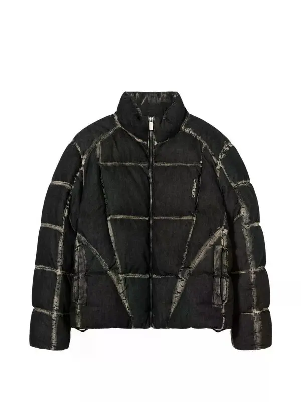 Off-White Bookish Racing" Puffer Jacket - Black