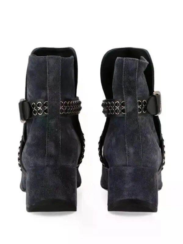 TOD'S Buckled Chain-embellished Ankle Boots