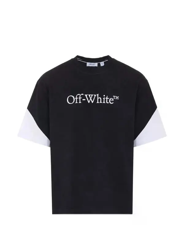 Off-White Logo-print Panelled T-shirt - Black