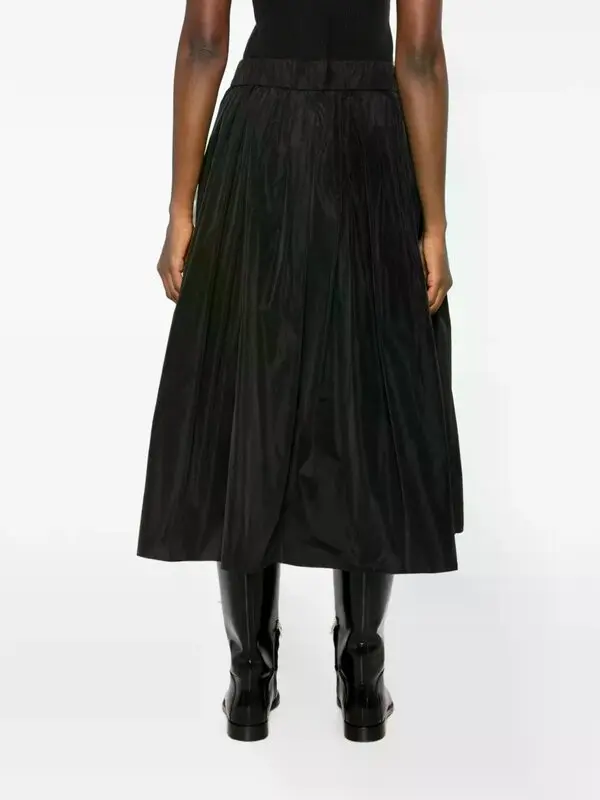 SUSANNE BOMMER Pleated Silk-blend Skirt