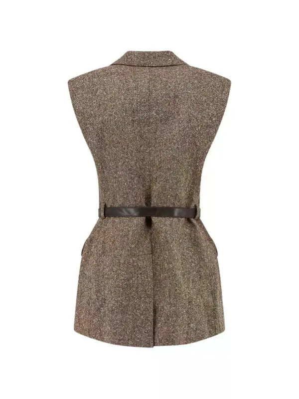 Brunello Cucinelli Belted Double-breasted Waistcoat