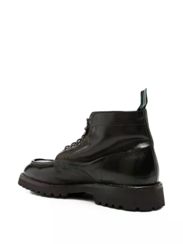 GREEN GEORGE Leather Lace-up Ankle Boots