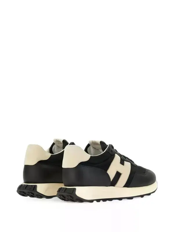 Hogan H601 Leather And Nubuck Sneakers - Black