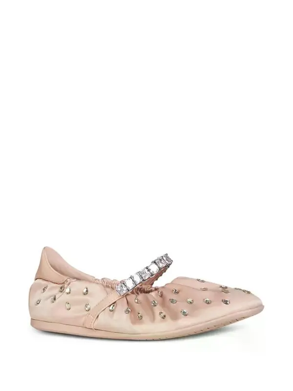 JIMMY CHOO Embellished Ballet Flats - Pink