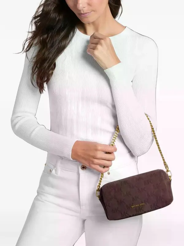 Michael Kors Bryant Small Logo-embossed Suede Convertible Crossbody Bag