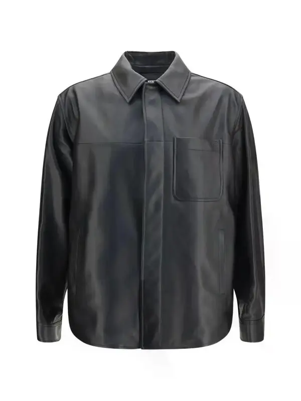 Loewe Leather Shirt Jacket - Black