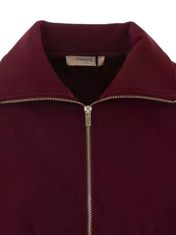 TWINSET Zip-fastening Cropped Sweatshirt With High Neck