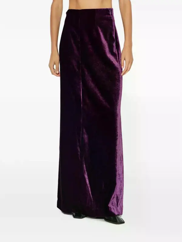 MAISON MARGIELA Velvet Maxi Skirt - Purple