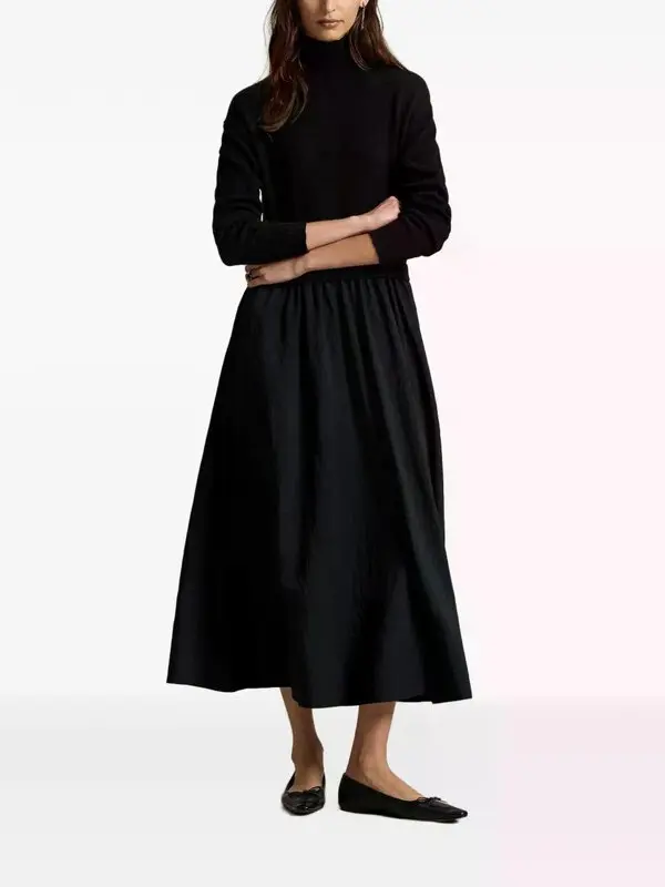 Polo Ralph Lauren Wool-bodice Crepe Dress
