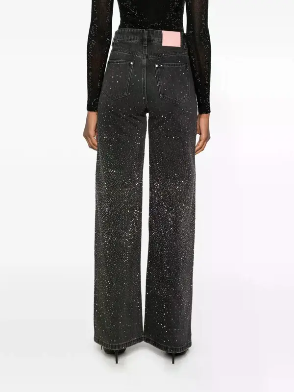 TWENTY FOURHAITCH Anser Rhinestone-embellished Wide-leg Jeans