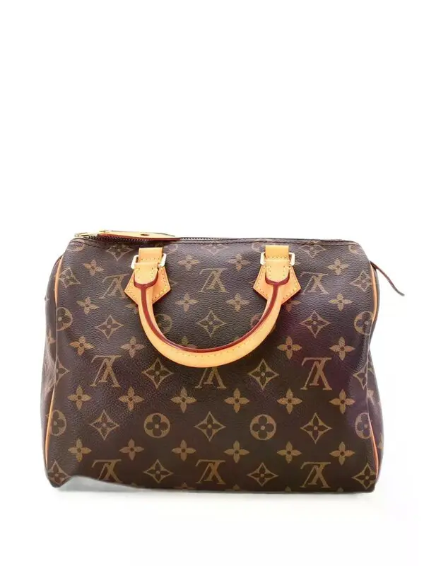 LOUIS VUITTON Speedy Monogram Canvas Satchel - Brown