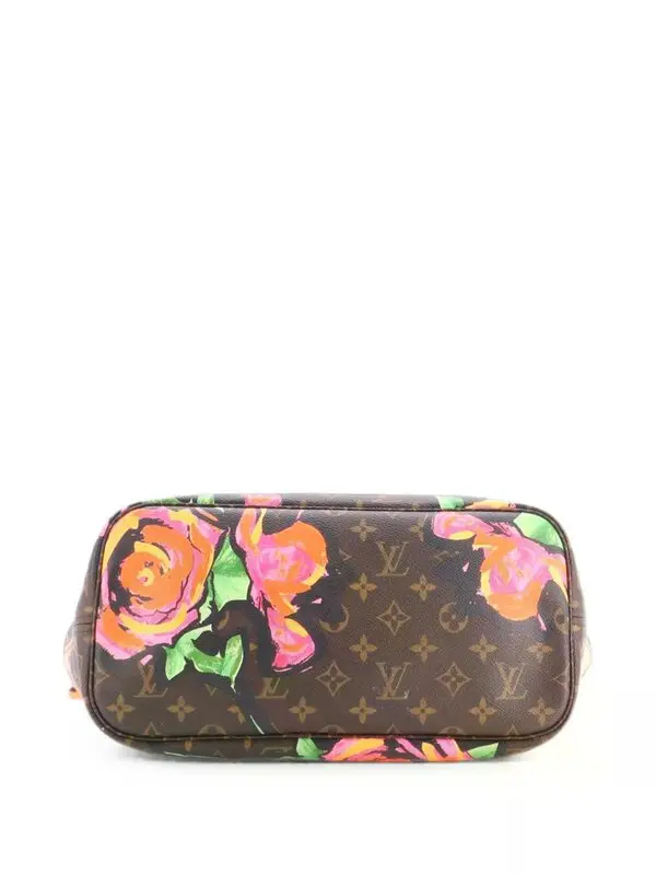 LOUIS VUITTON Neverfull Limited Edition Monogram Roses Mm Tote Bag - Brown