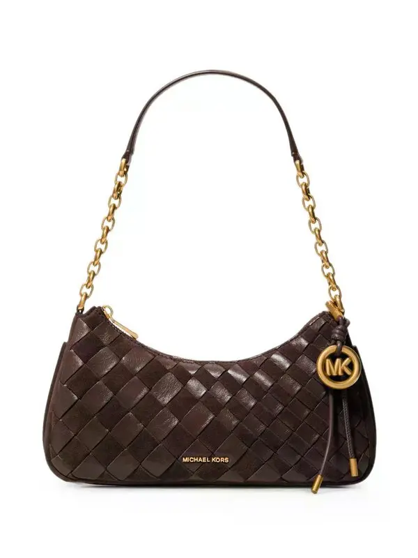 Michael Kors Logo-plaque Shoulder Bag - Brown