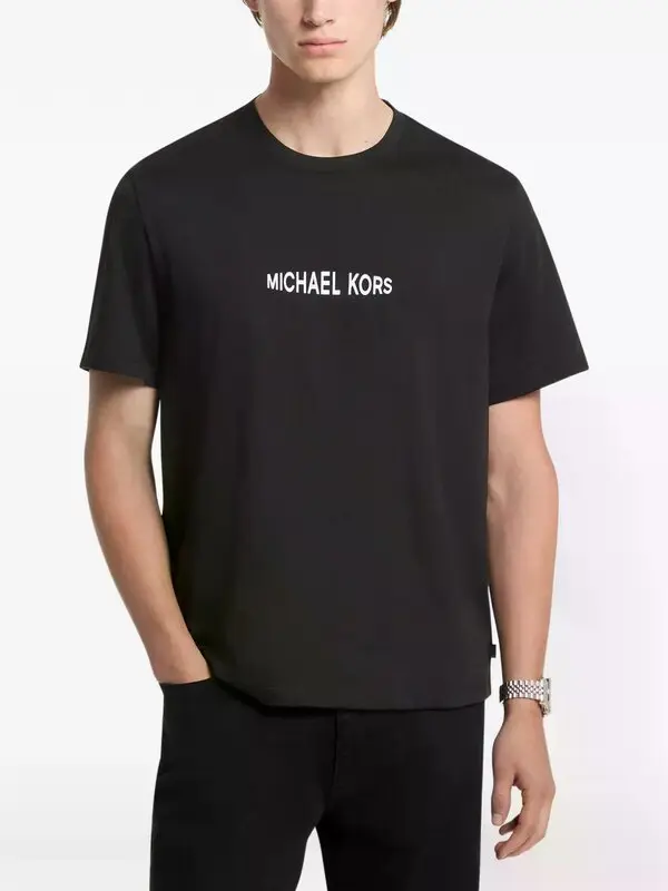 Michael Kors Logo-print Cotton T-shirt - Black