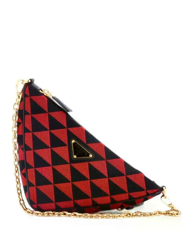 Prada Symbol Triangle Jacquard Mini Shoulder Bag