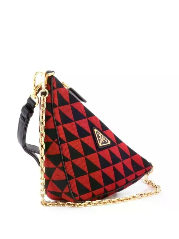 Prada Symbol Triangle Jacquard Mini Shoulder Bag